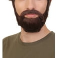 HPO Adult Men's Dark Brown Boxed Beard, High Quality Synthetic Fiber ...