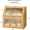Bread Box for Kitchen Countertop Bin Double Layer Bread Box Storage ...