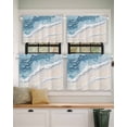 Abstract Ocean Scene Oil Painting Art Short Blackout Curtains 24 Inch ...