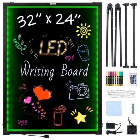 LED Message Writing Board Illuminated Erasable Lighted Chalkboard Menu ...