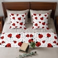 Bed Runner for Queen Size Bed, Ladybug 3 Pcs Bedding Runner Set - 1 ...