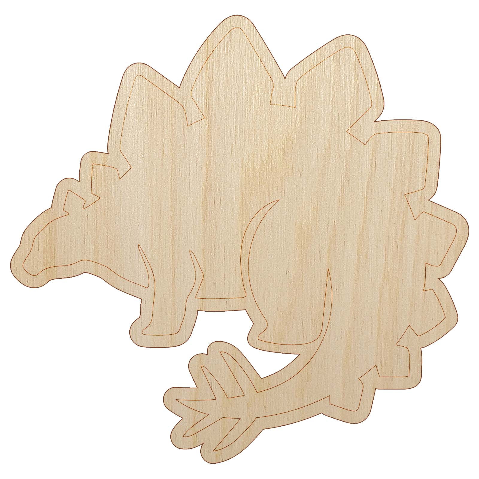 Stegosaurus the Spikey Dinosaur Wood Shape Unfinished Piece Cutout ...