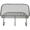 Mainstays Mesh Metal Key Rack with Mail Pocket, 3 Hooks, Silver ...
