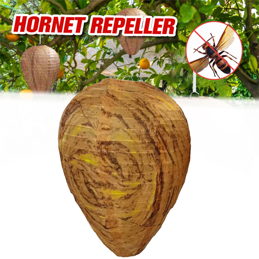 Elbourn Paper Fake Wasp Nest Decoy, 1 Pack Hanging Wasp Effective ...