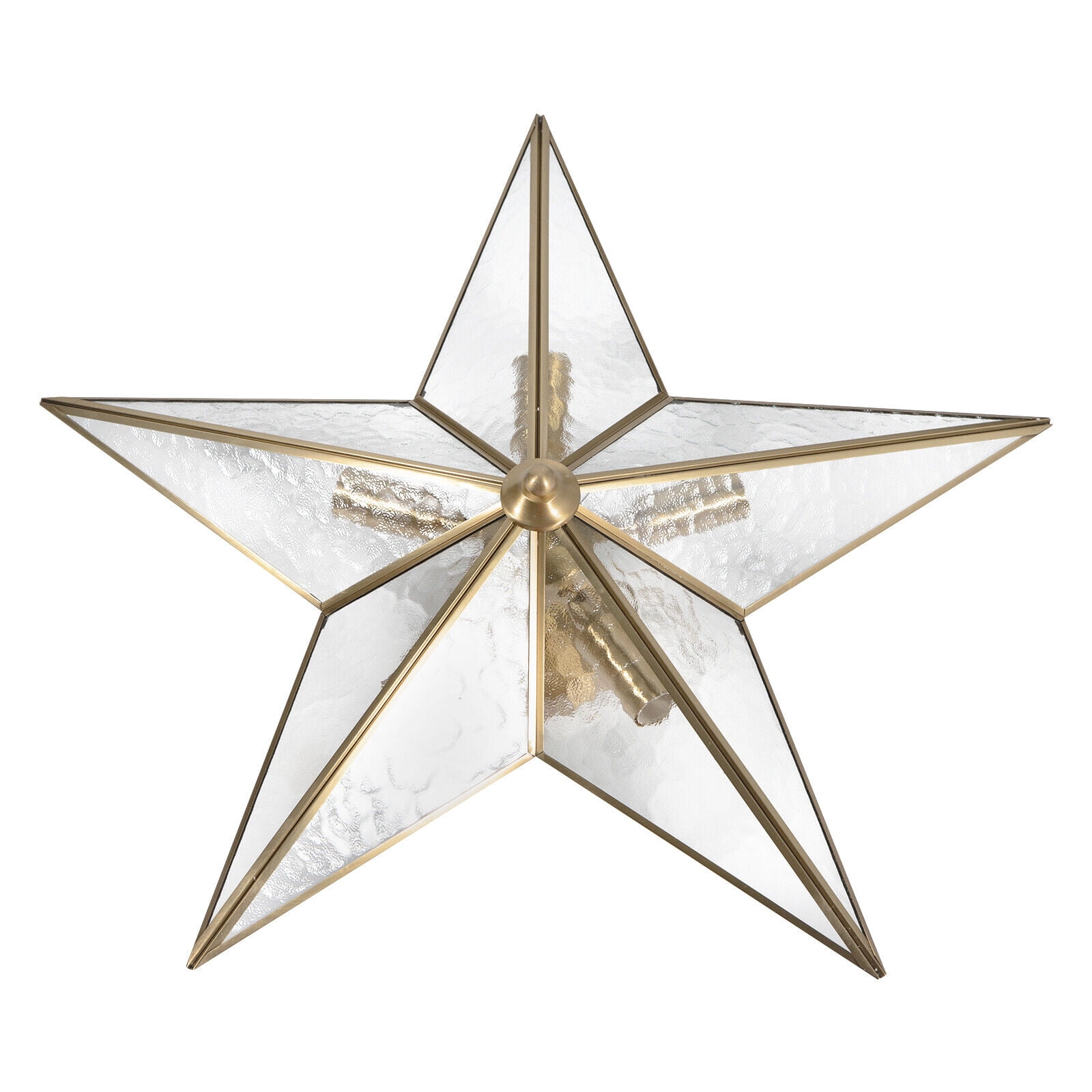 Gold Star Ceiling Light 5-Light Star Shape Chandelier Ceiling Light ...