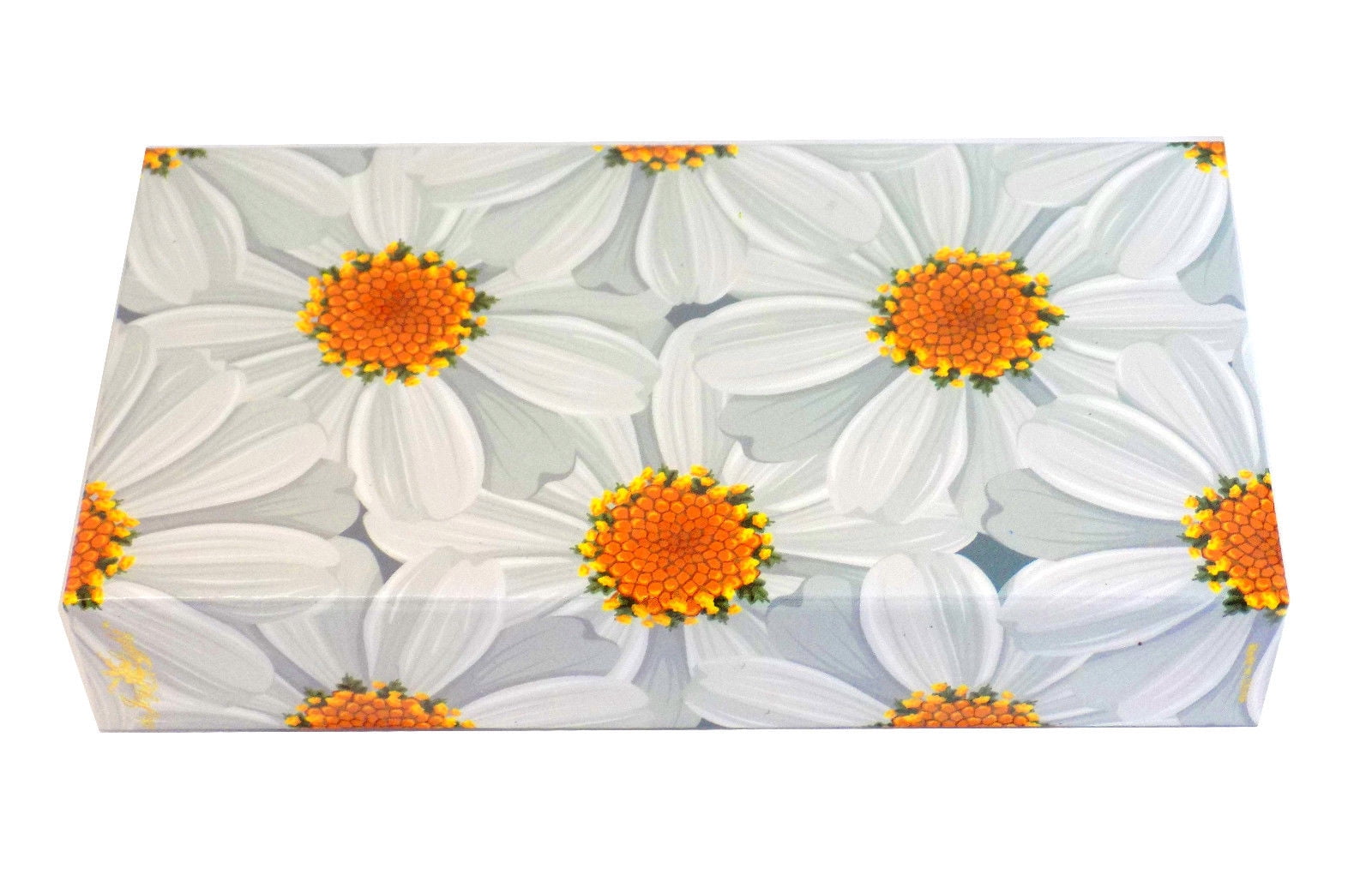 Joy of Light Designer Matches Daisies On White Embossed 4" Collectable ...