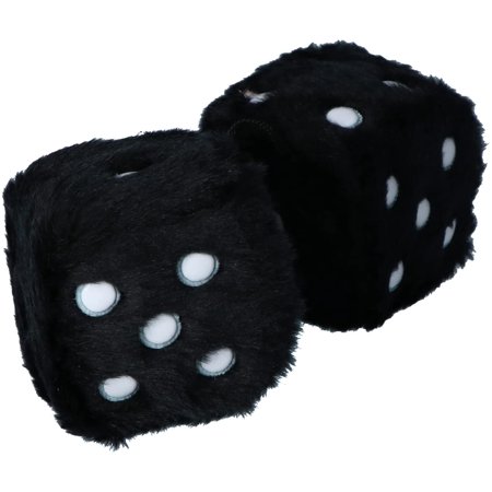 (Black)Car Hanging Fur Dice Car Interior Decoration Interior Wall ...