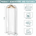 Clear Garment Bag for Hanging Clothes 10” Gusseted, 60” Suit Bags for ...