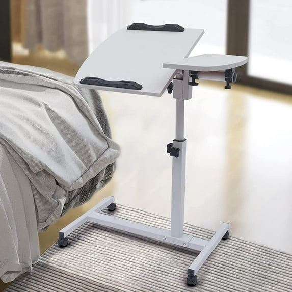 Rolling Laptop Stand Tiltable Tabletop Angle & Height Adjustable ...