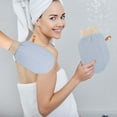 Exfoliating Bath Gloves | Dual-Sided Fine Sand Scrub Mitts for Body ...