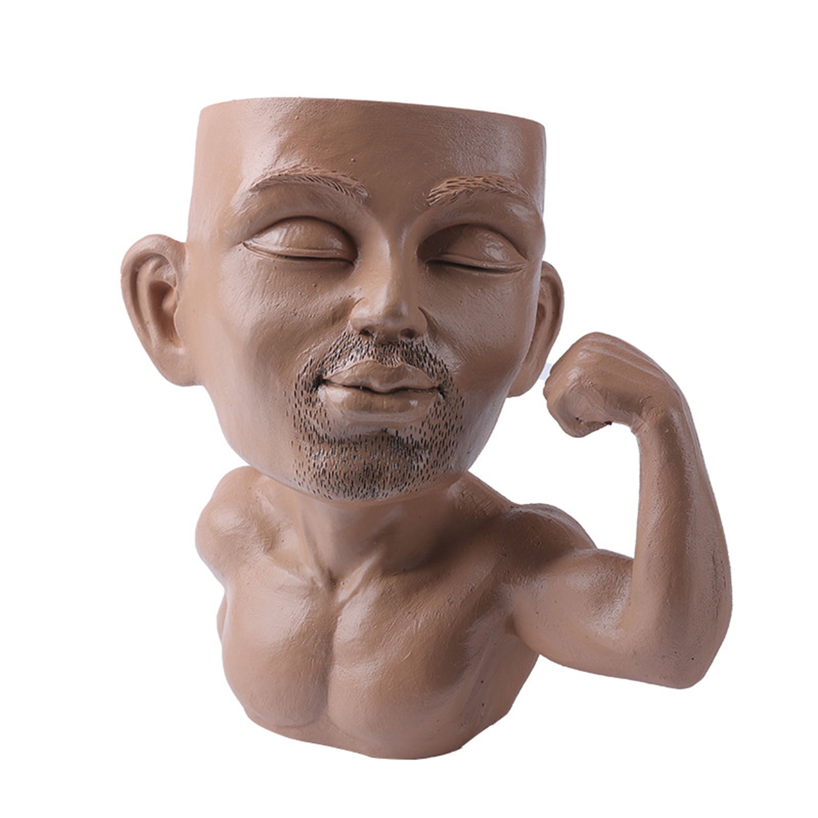 HYmarket Muscle Men Face Flower Pot - Drainage Hole, Weather-proof ...