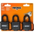 Master Lock 1804TRI 1-9/16" Black Weatherproof Padlocks 3 Count ...