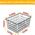 4-Pack Wire Storage Baskets with Handles, Metal Organizer Baskets for ...