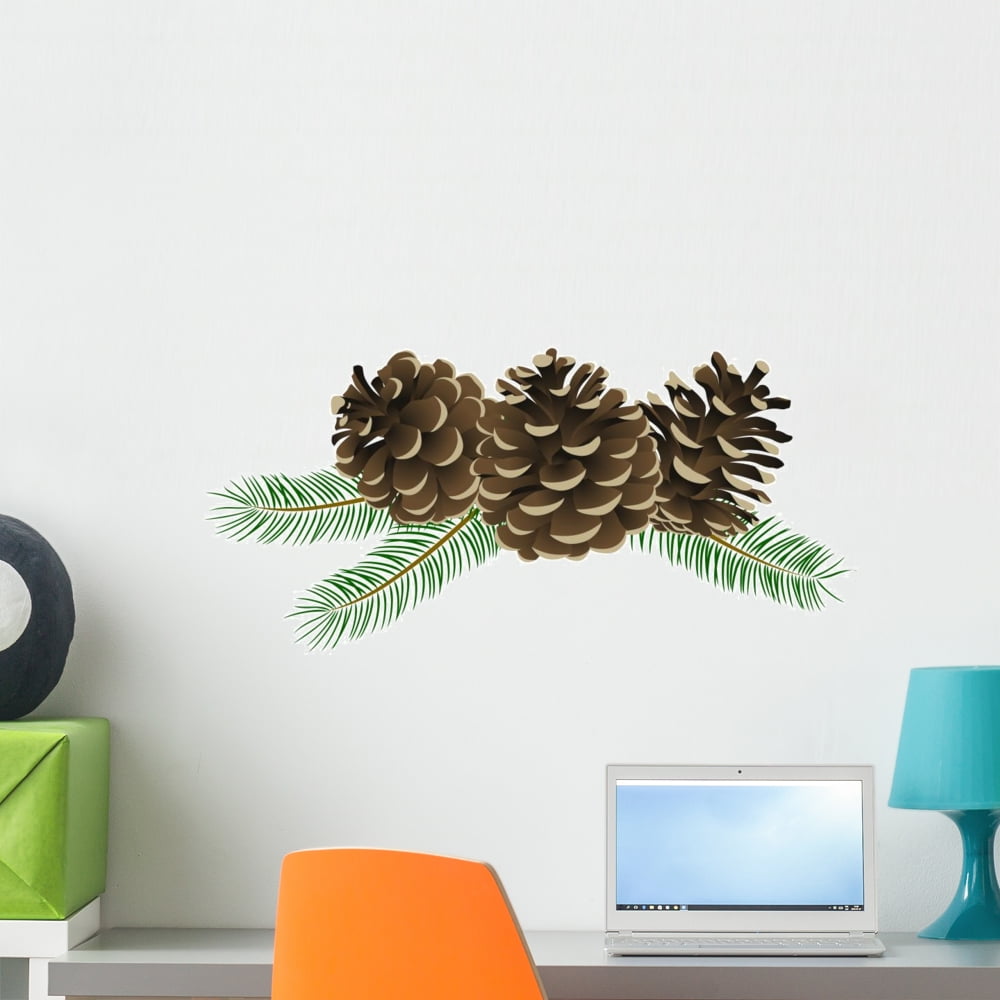 Pine Cone Conifer Cone Wall Decal by Wallmonkeys Peel and Stick Graphic ...