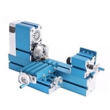 Mini Motorized Lathe Machine Metal Woodworking Hobby Teaching DIY Tool ...