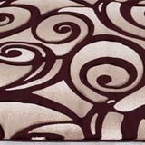 Allstar Burgundy Woven Hand Carved Evolution Swirl Design Area Rug (5 ...