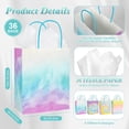 36 Pack Medium Tie Dye Pastel Gift Bags with Handles (Multicolor ...