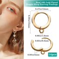 14Pcs Brass Hoop Earrings with Loops Real 18K Gold Plated 20 Gauge ...