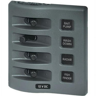 Blue Sea Systems #8068 Standard DC Panel, White Toggles, 10-15A, 3-Open ...