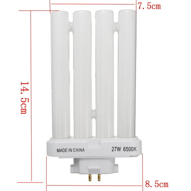 kurtrusly 6500K 27W 4-pin Quad Tube Energy Saving Compact Fluorescent ...