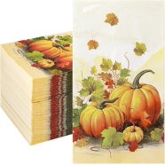 Homlouue 100 PCS Fall Paper Napkins 3 Ply Disposable Napkins ...