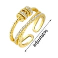 DESIGNICE Fidget Anxiety Ring for Women Teens Adjustable Spinner Bead ...