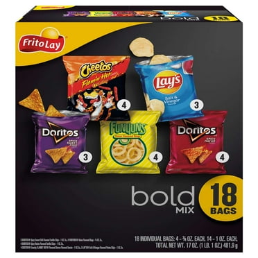 Frito Lay Bold Mix Variety Pack Chips, Snack Assortment Multipack (50 ...