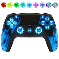 Blue Nebula Silent Modz LED Light Up Buttons Wireless Custom Controller ...