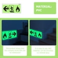 BESTYASH Glow in Dark Exit Sign Wall Sticker Emergency Safety Decal for ...