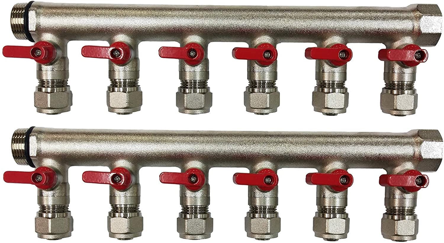 DMNI 12 Loop Port Ball Valve Brass - Pex Manifold - 3/4" NPT Thread ...