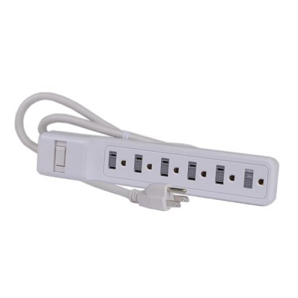 Onn Surge Protector - 6 Outlets, 2.5 ft., 500 Joules - White | Walmart ...