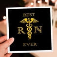 3drose, Best Registered Nurse Ever. a Caduceus Symbol. Yellow on Black ...