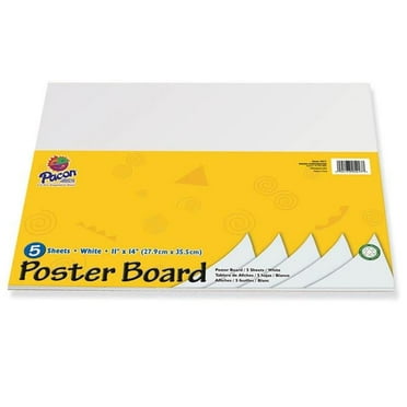 Pacon PAC5420-3 White Poster Board, 22 x 28 in. - 10 Sheets - Pack of 3 ...