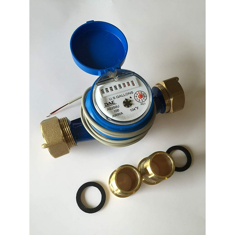 Pulse Output Water Meter Gallon DAE AS250U-100P Water Meter – 1” NPT ...