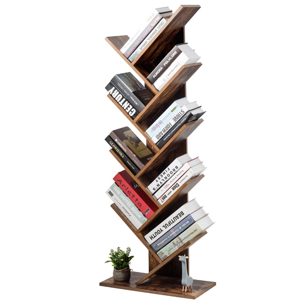 Click here for Giantex Nightcore Tree Bookshelf  9-Shelf Floor St... prices