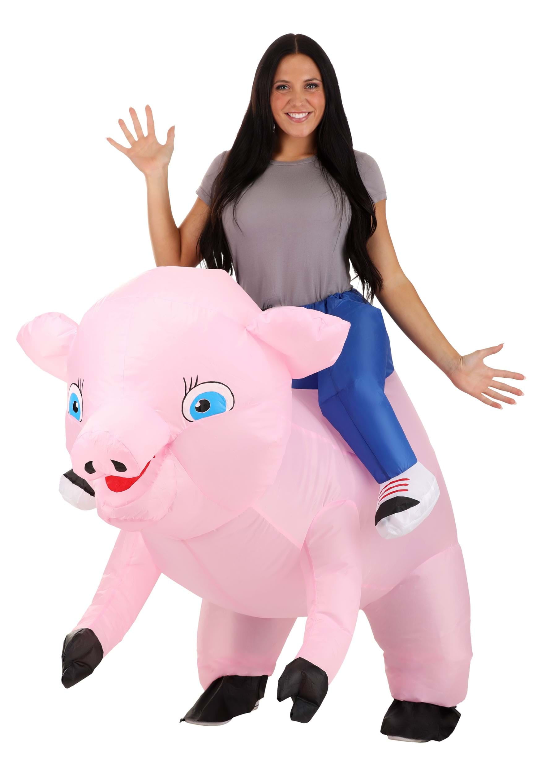 Adult Inflatable Ride on Pig Costume - Walmart.com