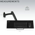 VIVO Pneumatic Keyboard & Mouse Platform Wall Mount, Keyboard Tray Arm ...