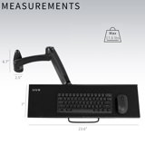 VIVO Pneumatic Keyboard & Mouse Platform Wall Mount, Keyboard Tray Arm ...