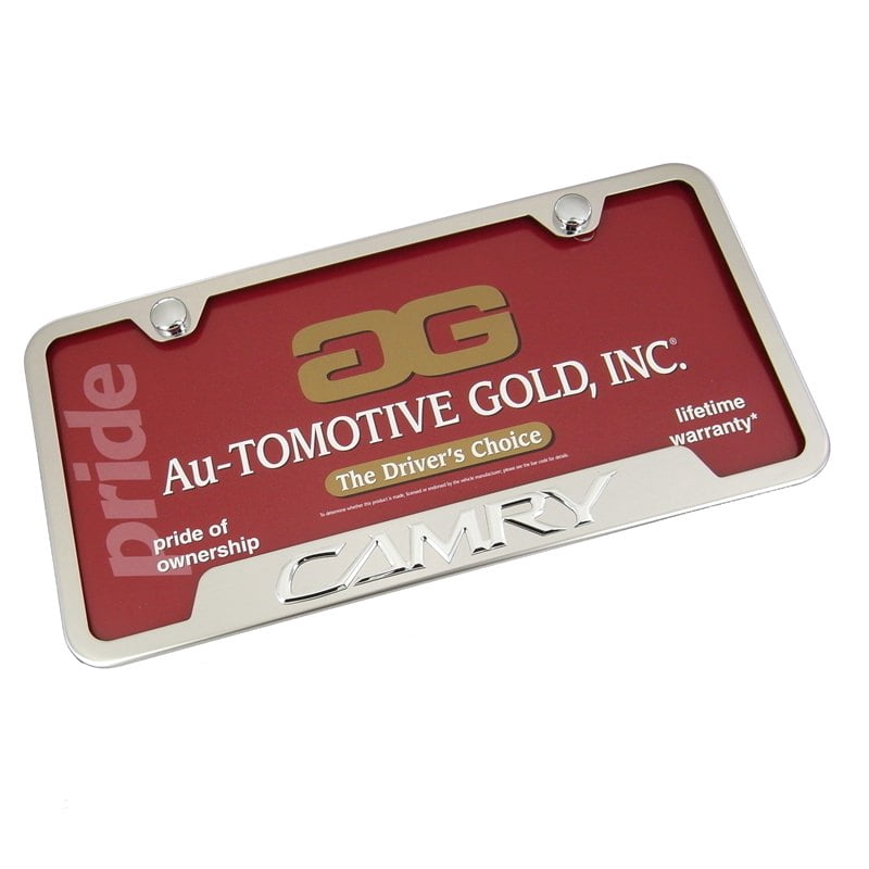 Toyota Camry 3D CutOut License Plate Frame (Chrome) - Walmart.com ...