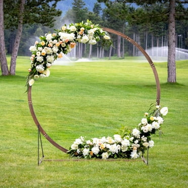 Efavormart 7.5ft Birch Wood Square Wedding Arch, Rustic Arbor Indoor ...