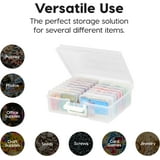 "IRIS USA Clear Photo Storage Box with Handle, 16 Cases for 4"" x 6 ...