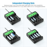 POWXS Universal Battery Charger for 3.7V Li-Ion 26650 18490 17670 17500 ...
