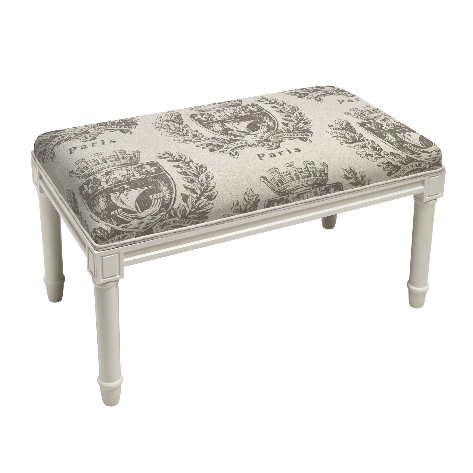 Chancey Paris Crest Wood Bench, Solid Wood, Main Material: Solid Wood ...