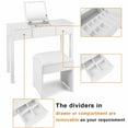 Free Shipping! Costway White Vanity Dressing Table Furniture Stool ...