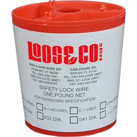 Loos & Co SLW041 Stainless Steel Safety Locking Wire for 0.041" Wire ...