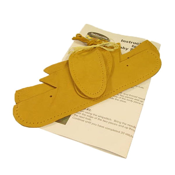 Realeather Crafts DIY Baby Moccasin Kit - Pre-Cut Leather With Needle ...