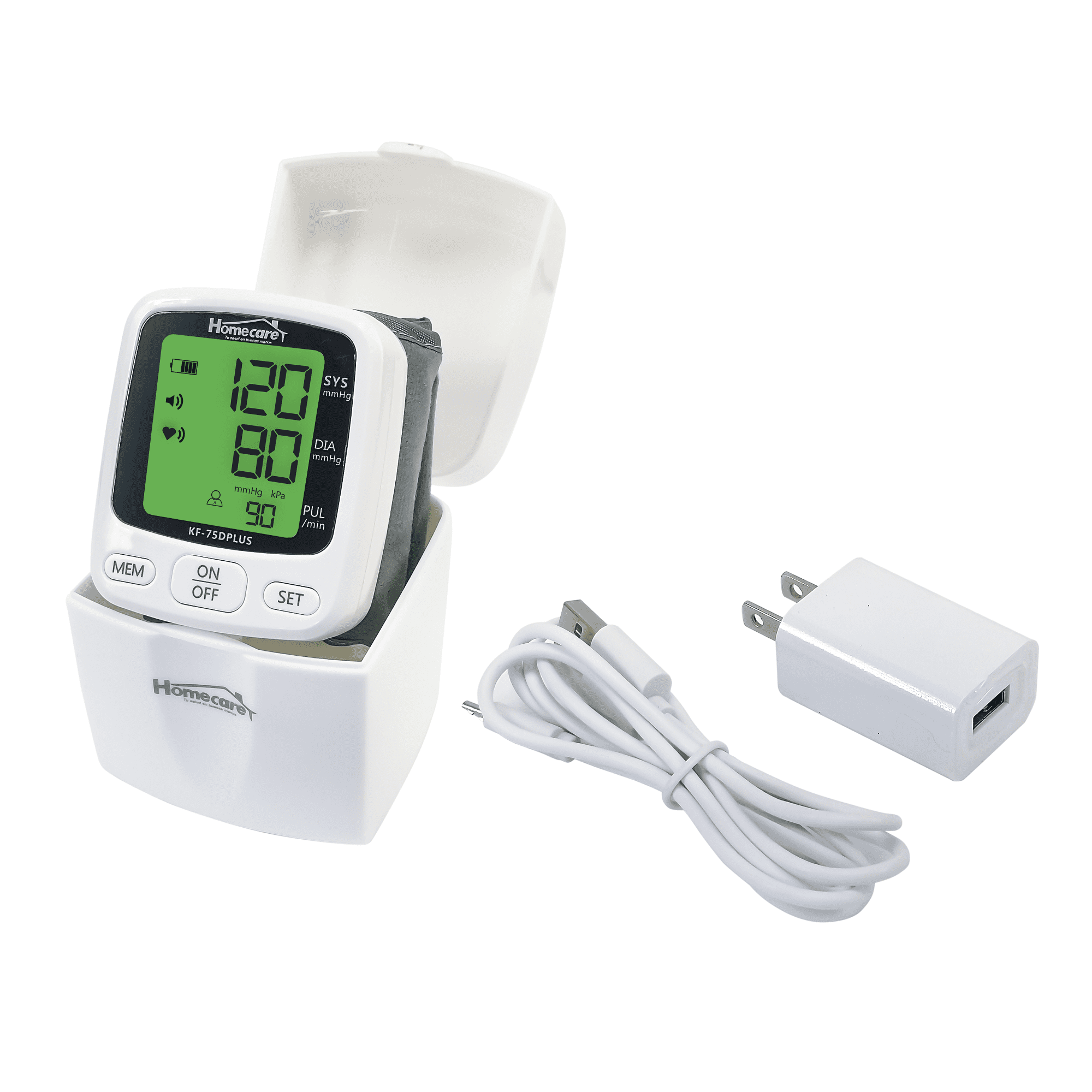 Monitor Presión Arterial KF-75DPLUS Homecare Batería Recargable ...