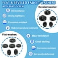 XBVV Assorted Kit: 96pc Flat & Beveled Faucet Washers with Brass Bibb ...