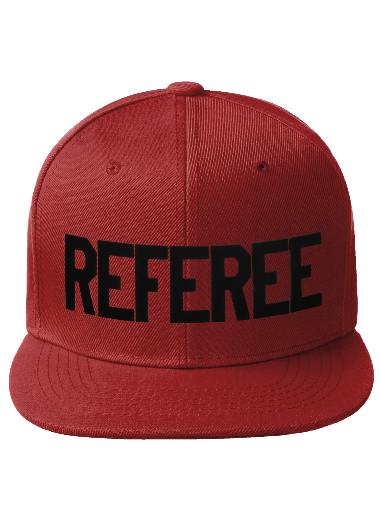 Classic Snapback Referee Hat High Profile Flat Bill Visor Adjustable ...