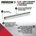 Arrow Heavy Duty T25 Round Crown Staples for Cable and Low Voltage ...